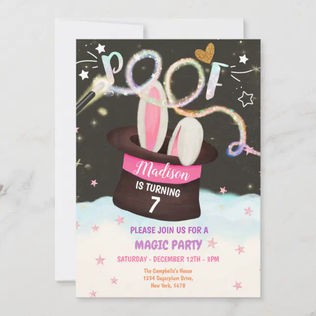 Magician Party invitation | Zazzle