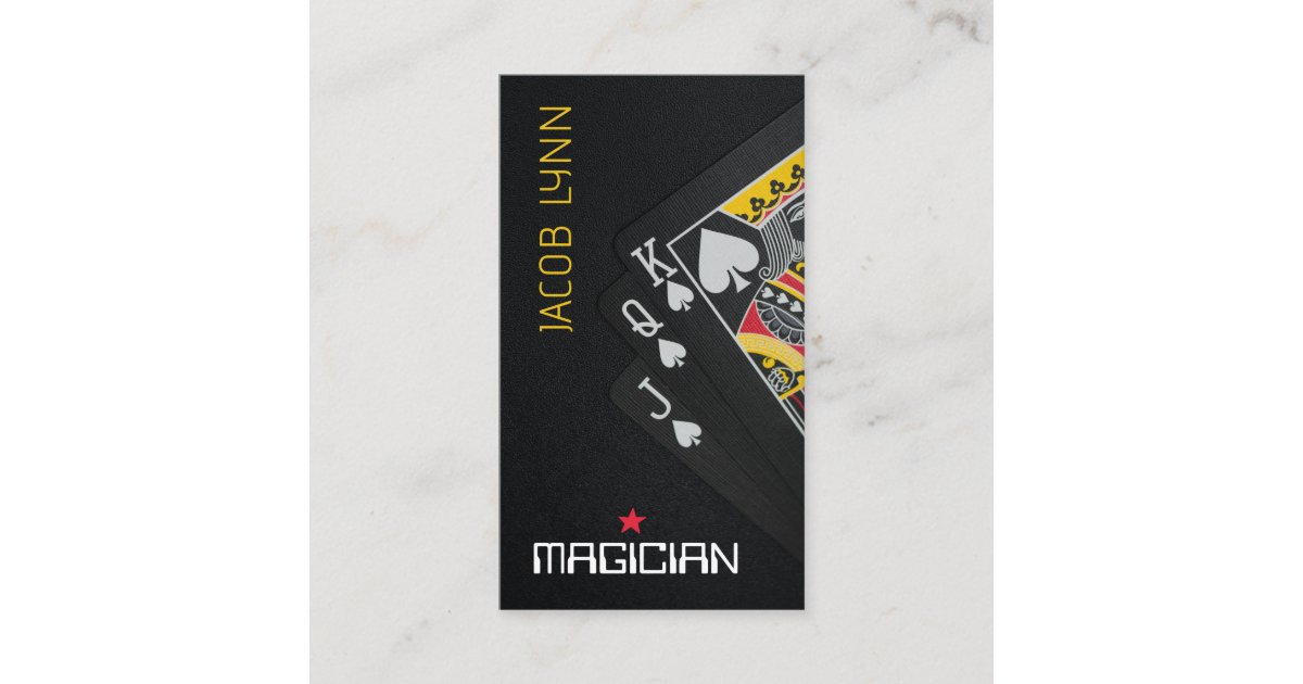 Magician Poker Business Card | Zazzle
