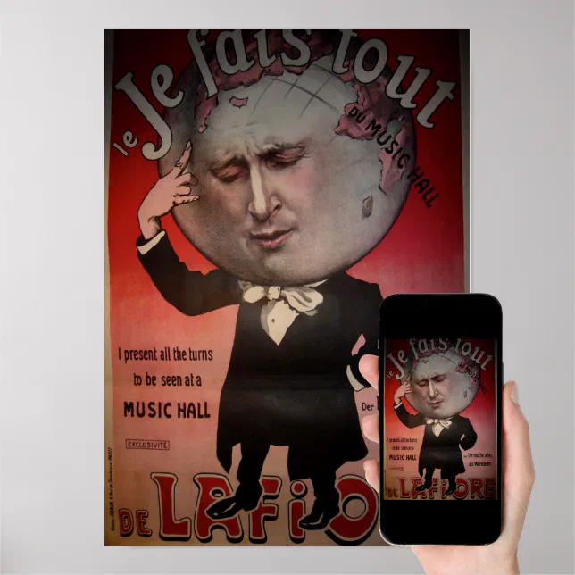 Magician witha Big Head Poster | Zazzle