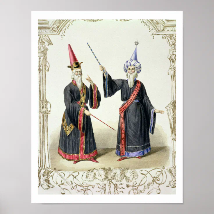 Magicians at the Carnival in Berlin, 1836 (colour Poster | Zazzle