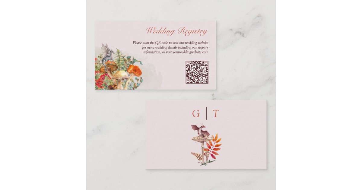 Magick Mushrooms and Dragons Enclosure Card | Zazzle