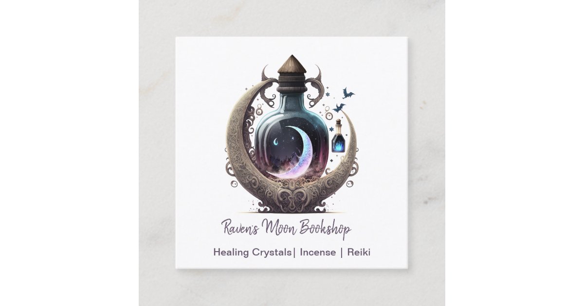 Magick Potion Bottle Square Business Card | Zazzle