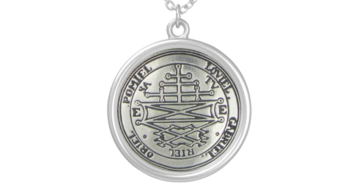 Magick Seal of Good Luck Medallion Silver Plated Necklace | Zazzle