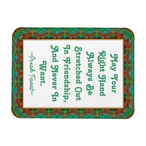 Magnet Vintage Old Irish Toast Faux-tatted frame | Zazzle