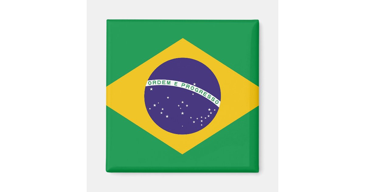 Magnet with Flag of Brazil | Zazzle