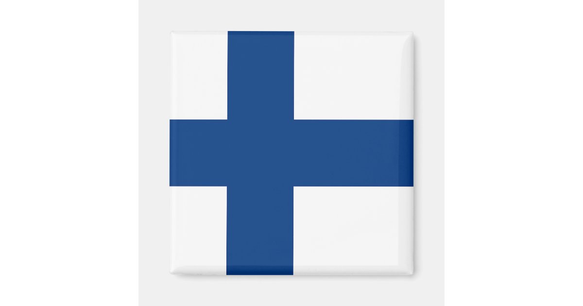Magnet with Flag of Finland | Zazzle