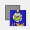 Magnet with Flag of Kansas State - USA | Zazzle