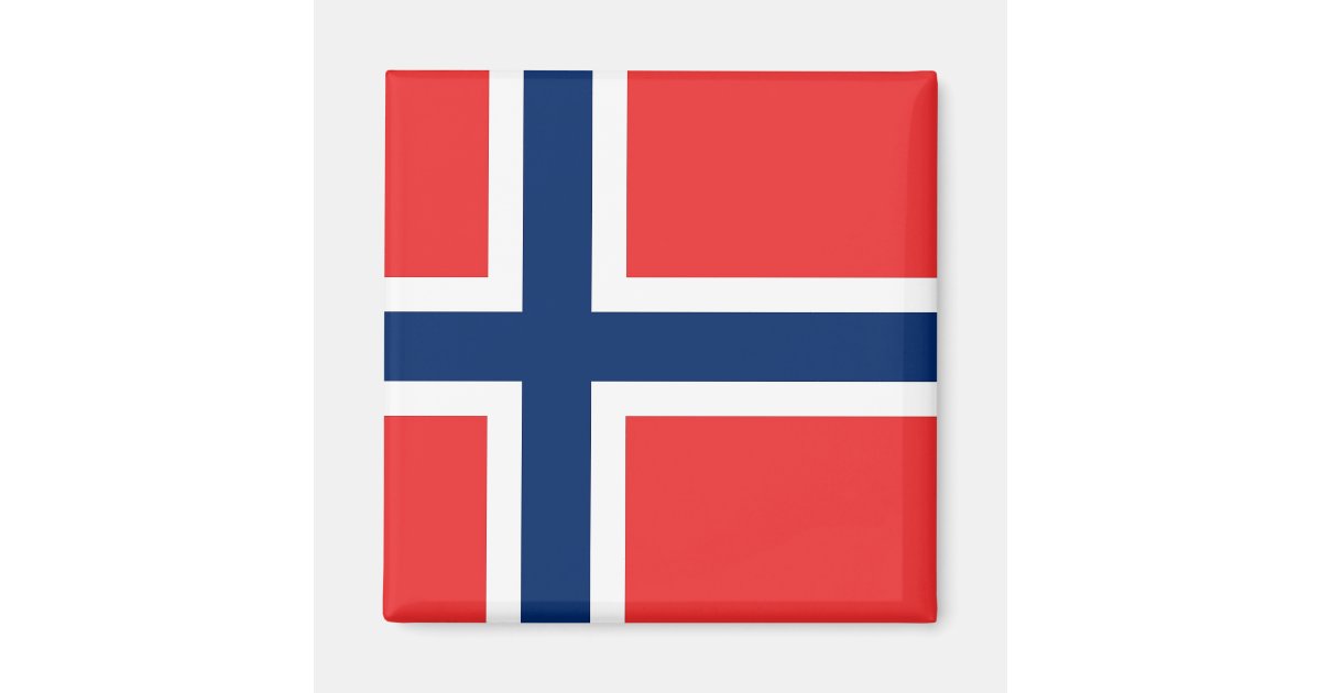 Magnet with Flag of Norway | Zazzle