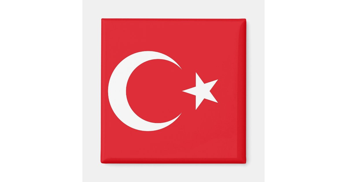 Magnet with Flag of Turkey | Zazzle