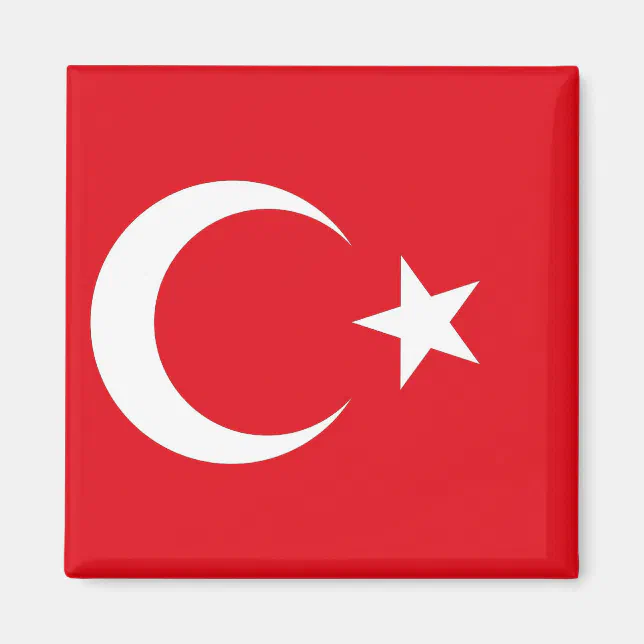Magnet with Flag of Turkey | Zazzle