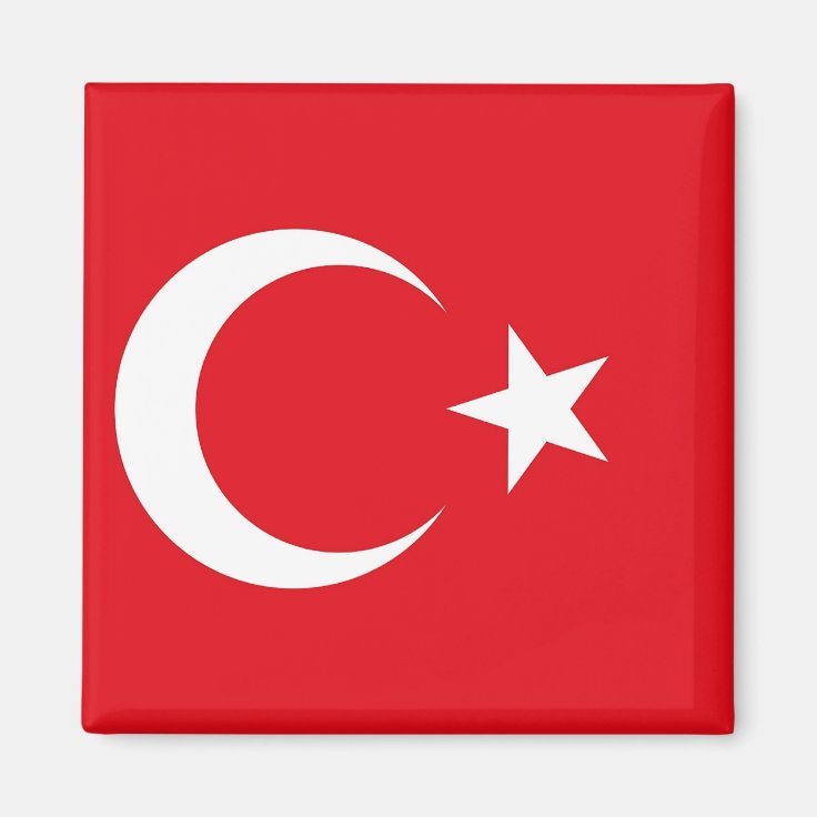 Magnet with Flag of Turkey | Zazzle