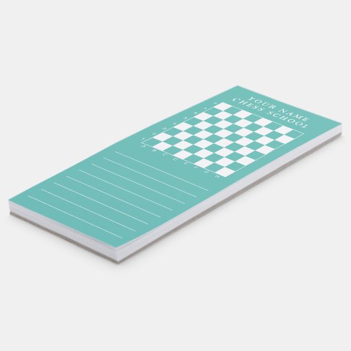 Magnetic chess board notepad for teacher lessons | Zazzle