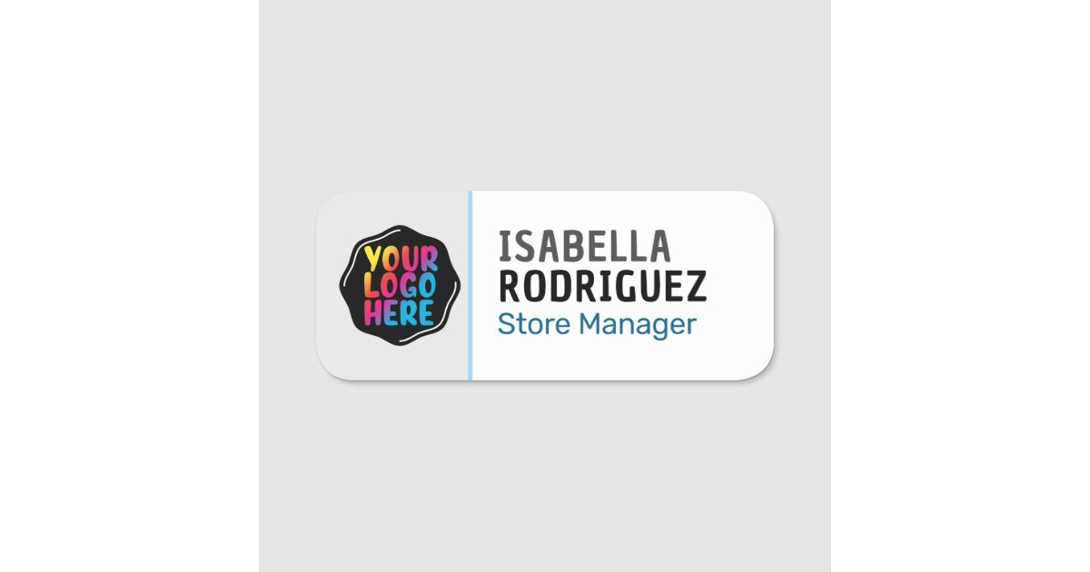 Magnetic Company Employee Staff Professional Name Tag | Zazzle