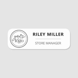 Magnetic Company Logo Employee Name Badge Tag | Zazzle