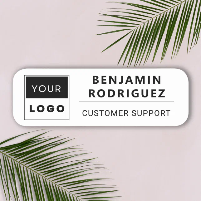 Magnetic Logo Employee Name Tag | Zazzle