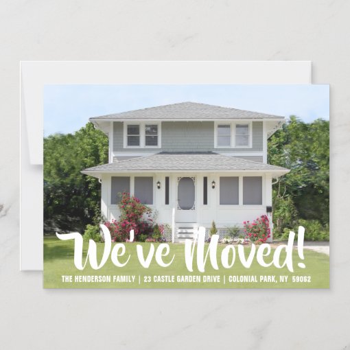 Magnetic Photo Change of Address Announcement Card | Zazzle