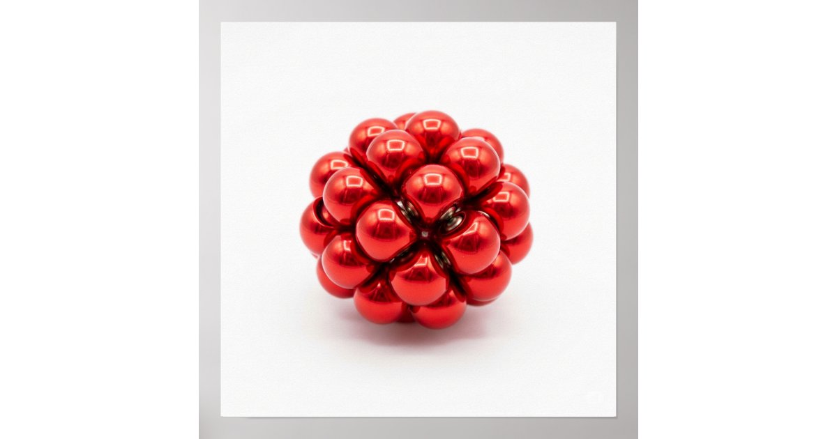 Magnetic Sphere Stress Ball Poster | Zazzle