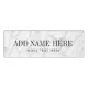 Magnetic white marble name tags with custom name | Zazzle