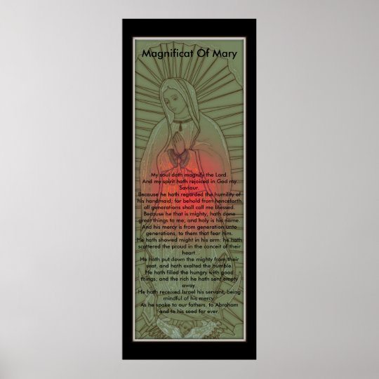 Magnificat of The Blessed Virgin Mary Poster | Zazzle.com