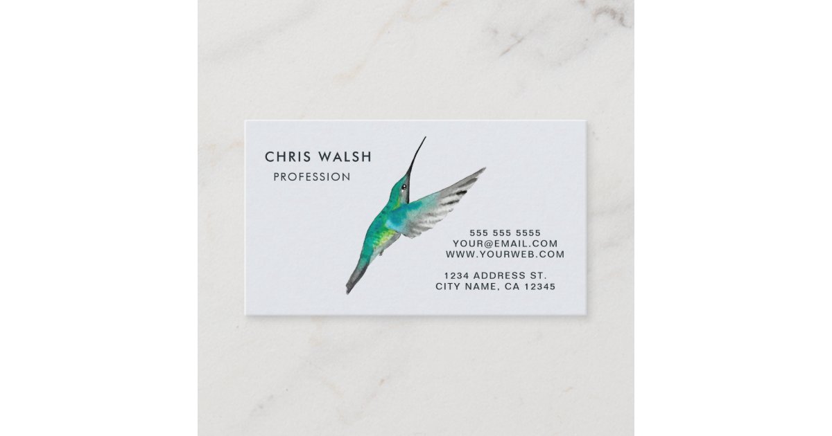 Magnificent Hummingbird Business Card | Zazzle