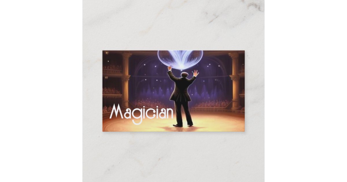 Magnificent Magic Act Magician Business Card | Zazzle
