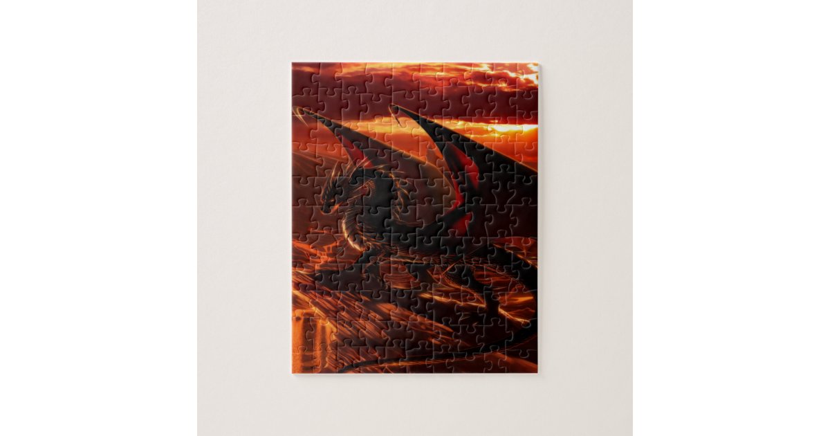 Magnificent Red Dragon Jigsaw Puzzle | Zazzle