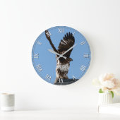 Magnificent Red-Tailed Hawk Raptor Bird of Prey Large Clock | Zazzle