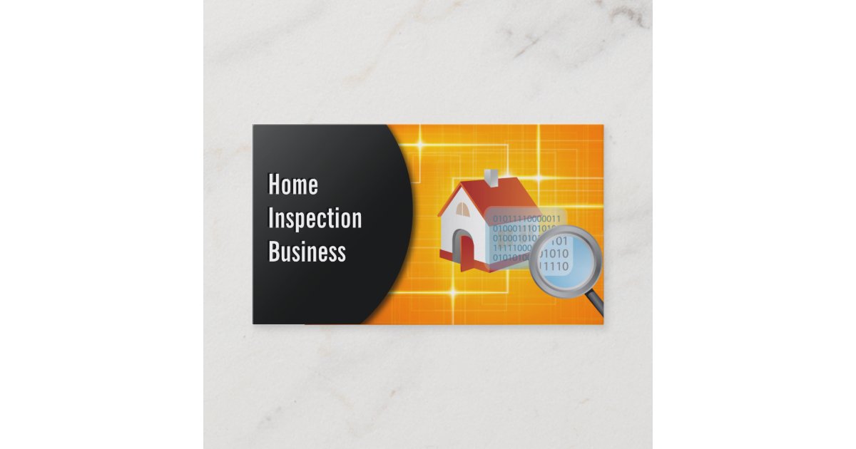 Magnifying Glass Home Inspection Business Card | Zazzle.com