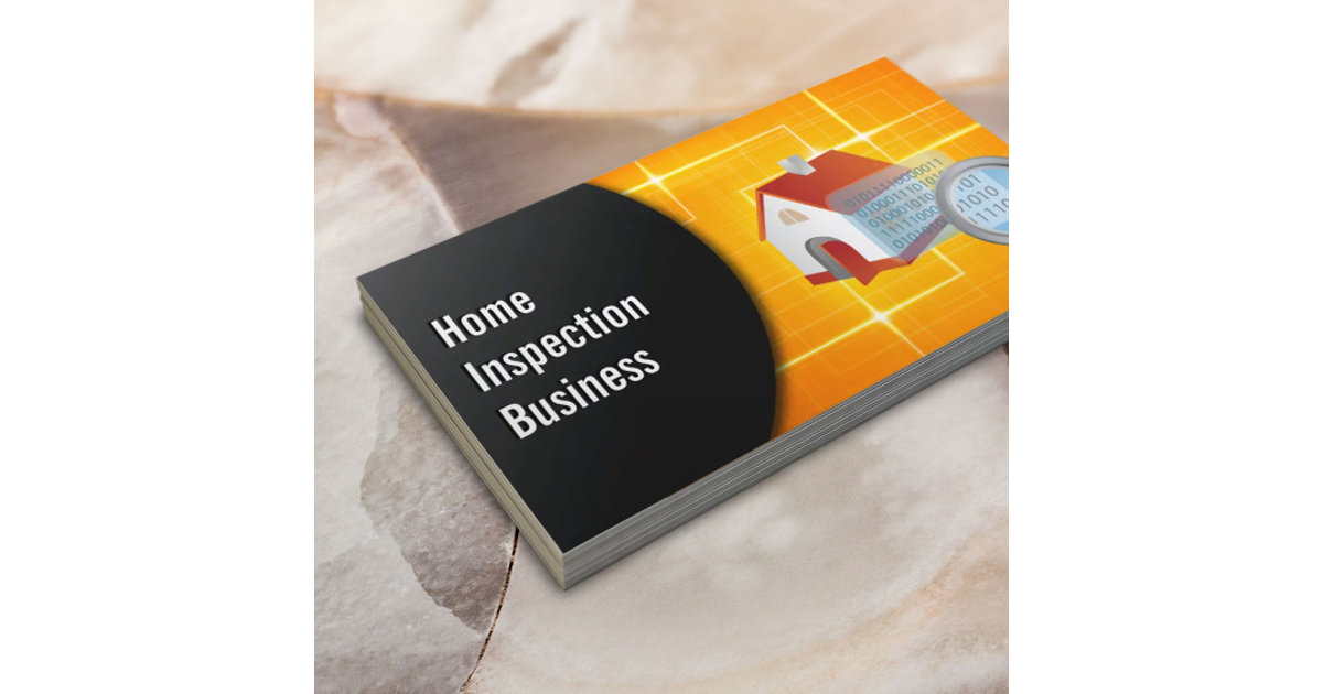 Magnifying Glass Home Inspection Business Card | Zazzle