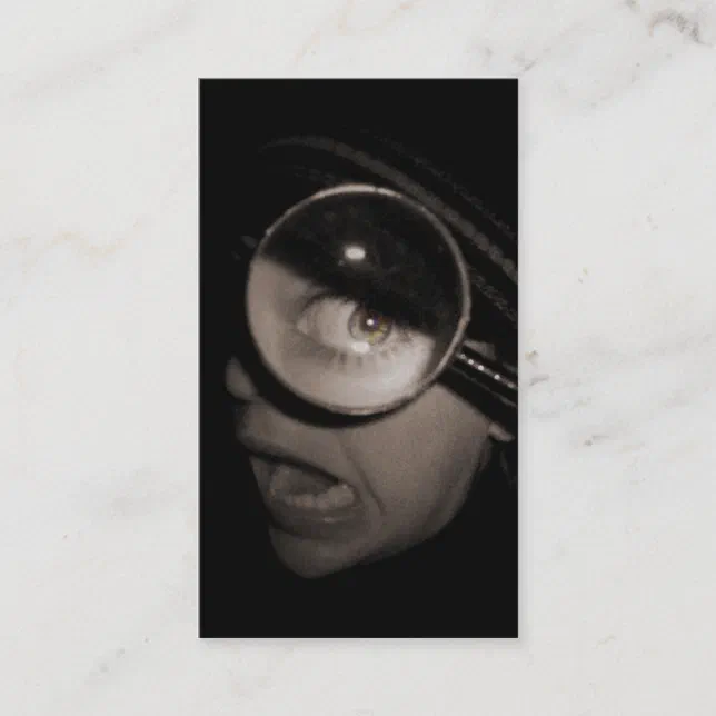 magnifying optometrist business card | Zazzle