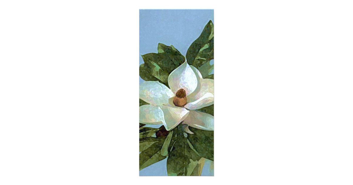 Magnolia Blossom Flower Rack Card | Zazzle