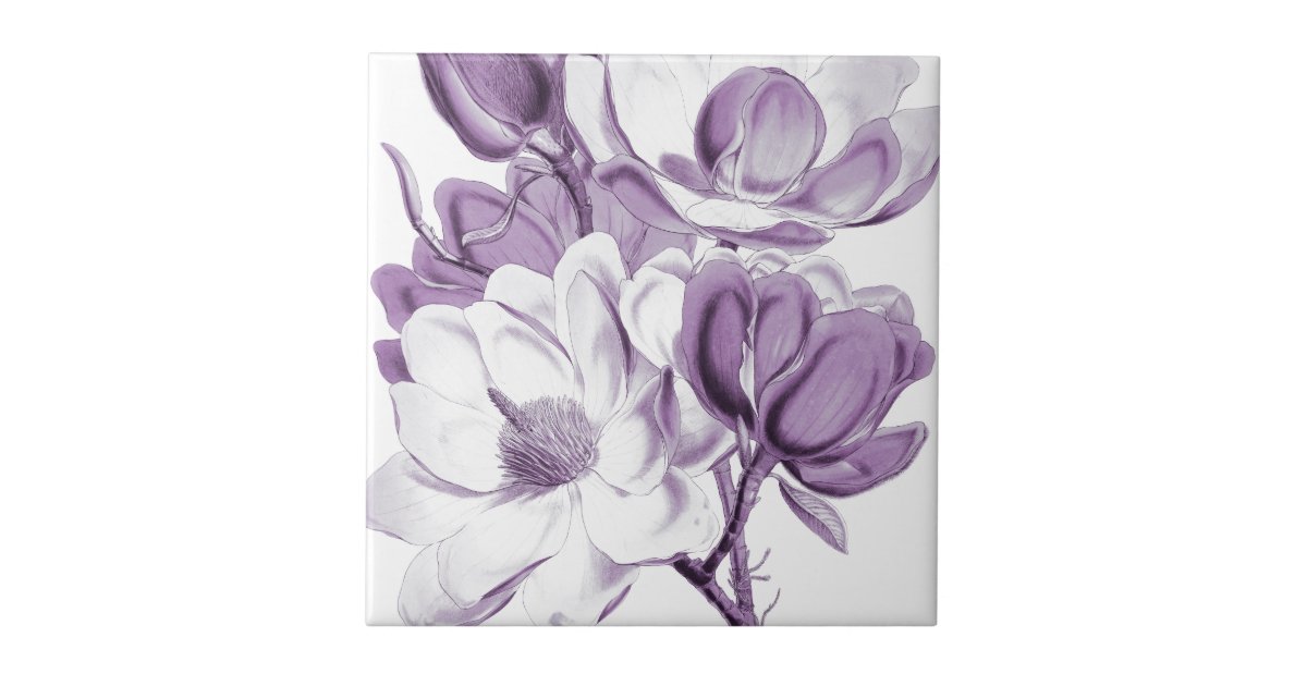 Magnolia Ceramic Tile | Zazzle