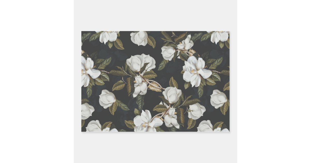 Magnolia Flower Wrapping Paper | Zazzle