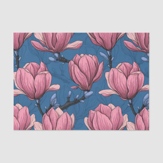 Magnolia garden tissue paper | Zazzle