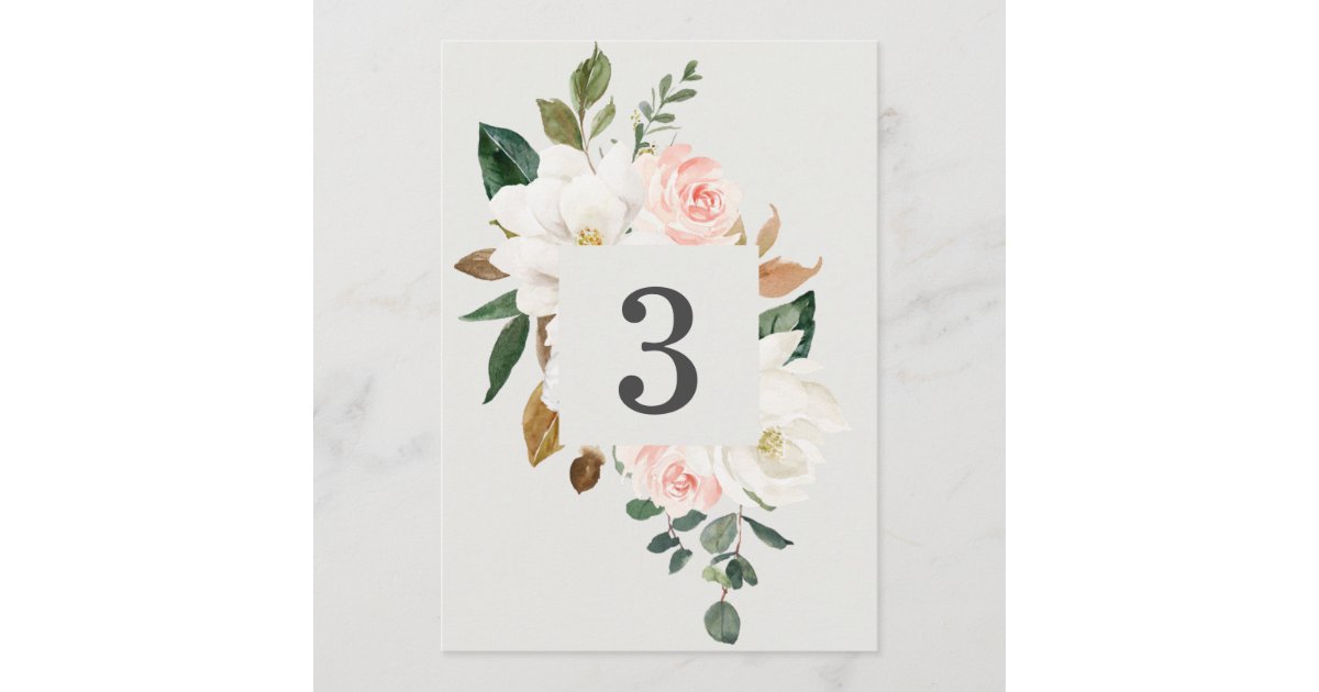 Magnolia Table Numbers | Zazzle