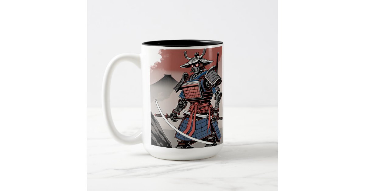 mags sumorai robot Two-Tone coffee mug | Zazzle