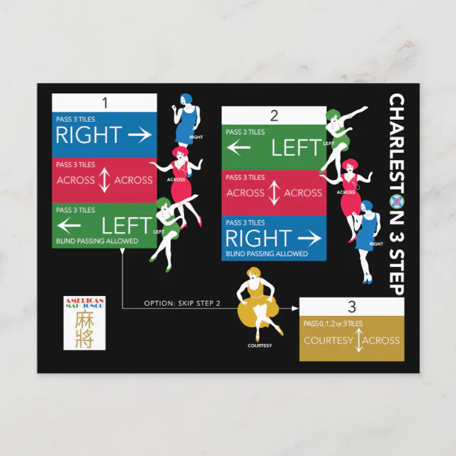 Mah Jongg Charleston Chart Card | Zazzle