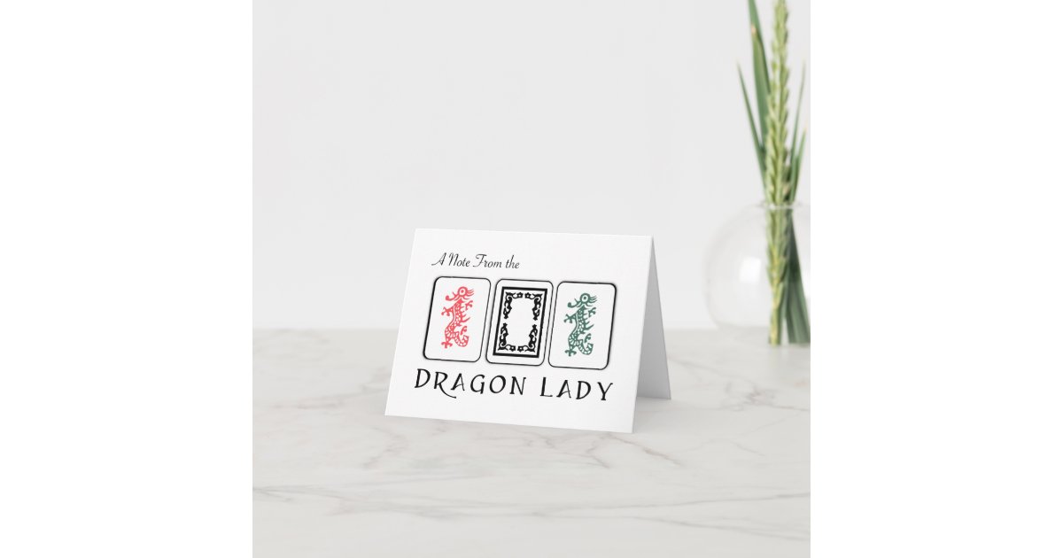 Mah Jongg Dragons Note Cards | Zazzle