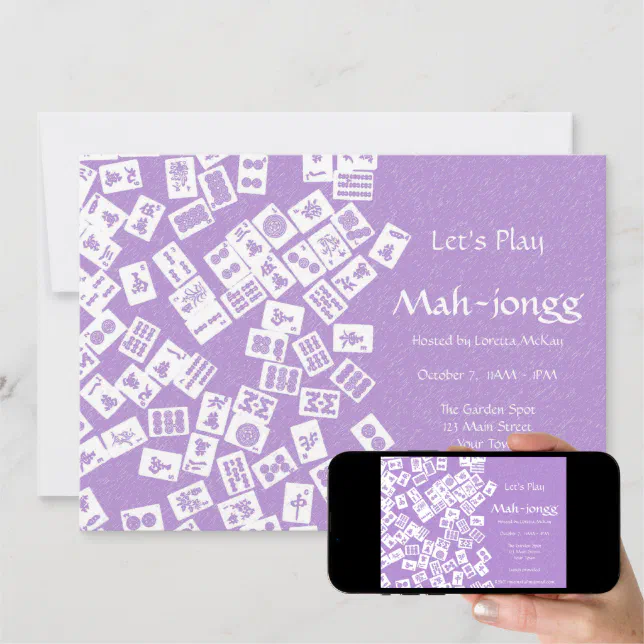 Mah-jongg Game Party Invitation | Zazzle