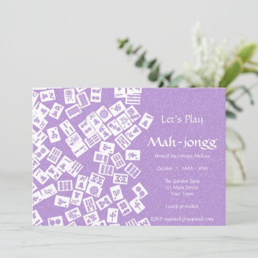 Mah-jongg Game Party Invitation | Zazzle