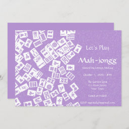 Mah-jongg Game Party Invitation | Zazzle