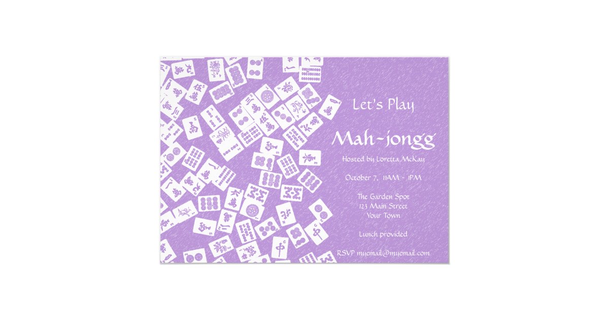 Mah-jongg Game Party Invitation | Zazzle.com