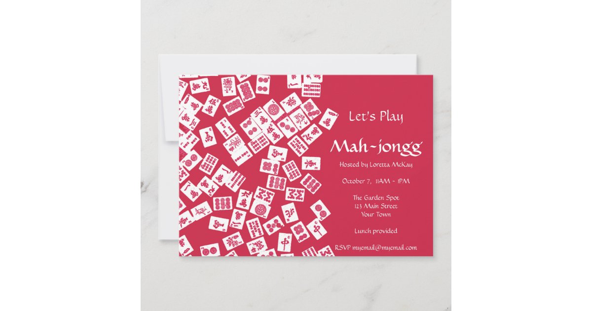 Mah-Jongg Game Party Invitation | Zazzle