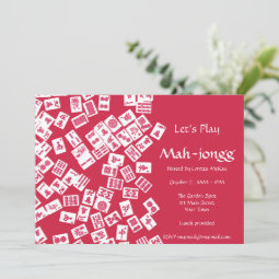 Mah-Jongg Game Party Invitation | Zazzle