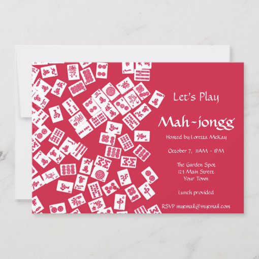 Mah-Jongg Game Party Invitation | Zazzle