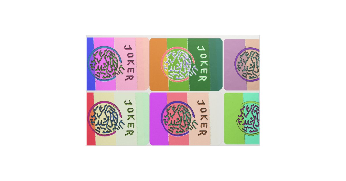 Mah Jongg Joker Fabric | Zazzle