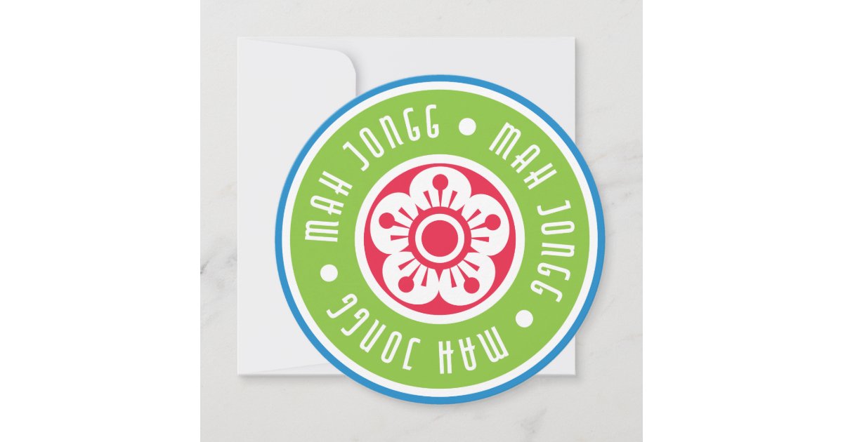 Mah Jongg Logo Invitation | Zazzle