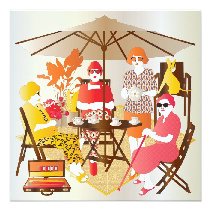 Mah Jongg Tea Party Invitation | Zazzle.com