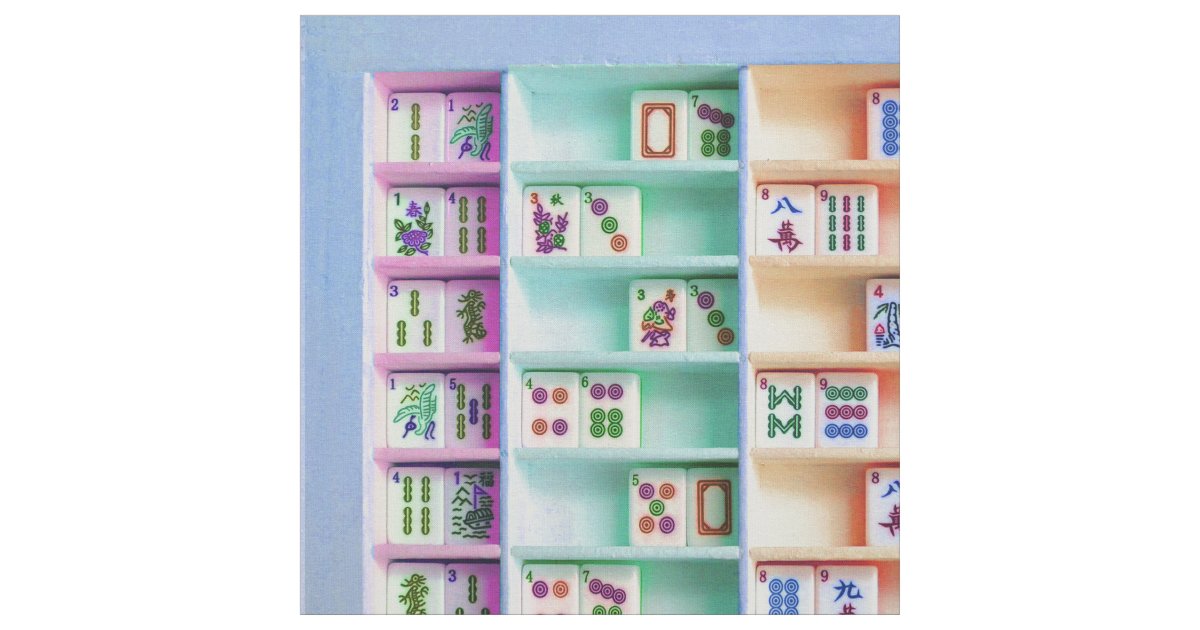 Mah Jongg Tiles Fabric | Zazzle