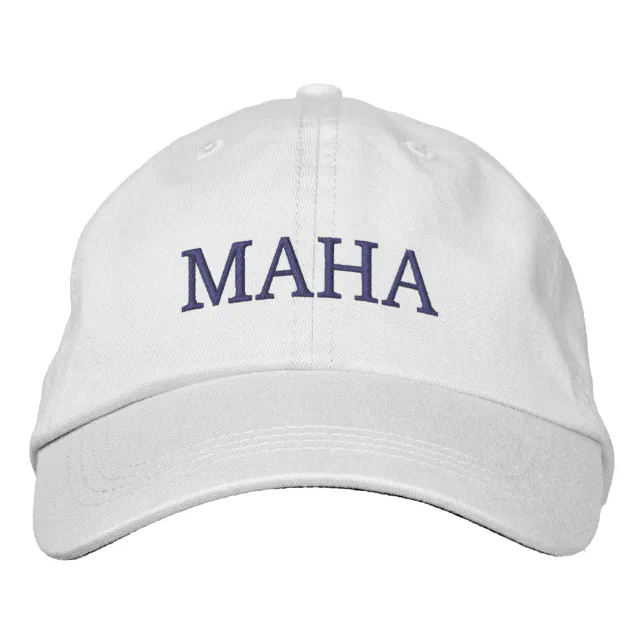 MAHA MAKE AMERICA HEALTHY AGAIN EMBROIDERED BASEBALL CAP | Zazzle